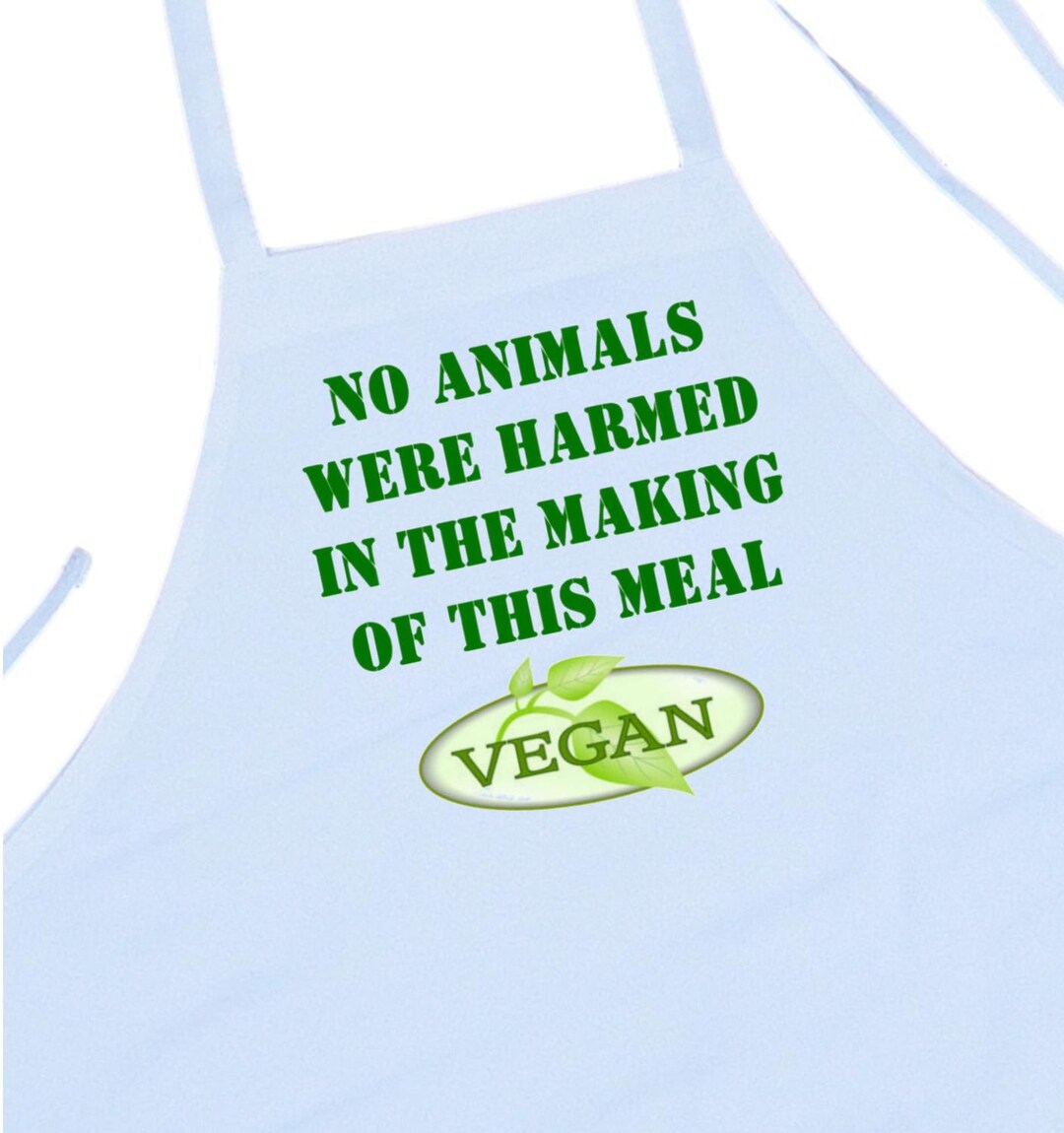 Vegan Apron, Stylish Vegetarian Pattern, White Cooking Apron - Etsy