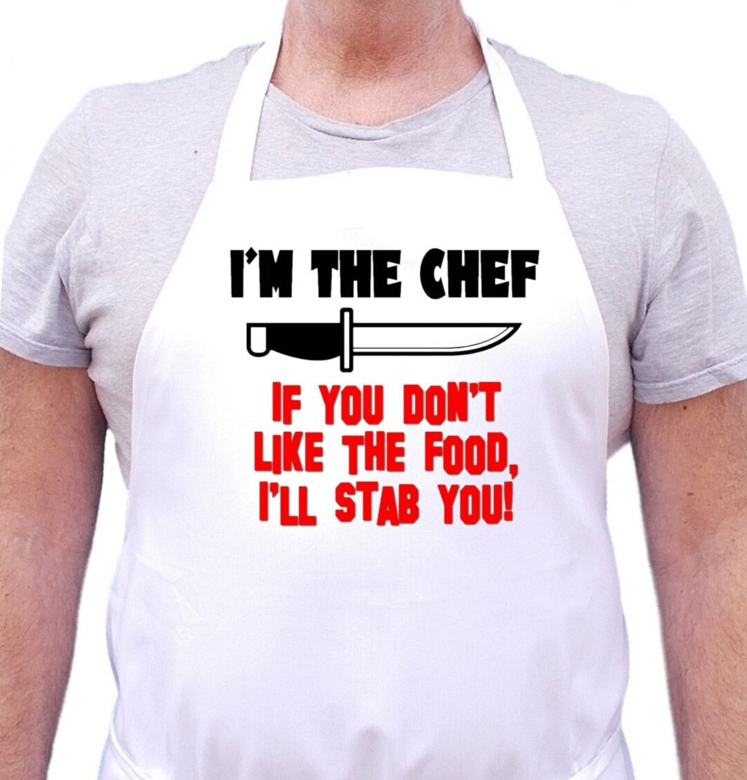 Funny White Cooking Apron I'm the Chef Aprons With Attitude, Humorous ...