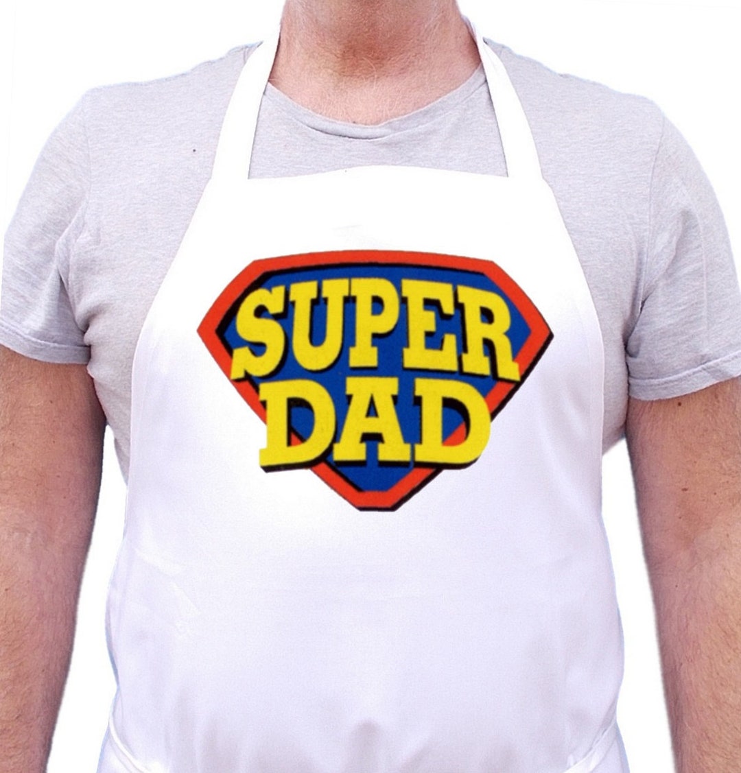 Super Dad Cooking Aprons for Men, Novelty Apron Gift Idea, Chef Apron ...