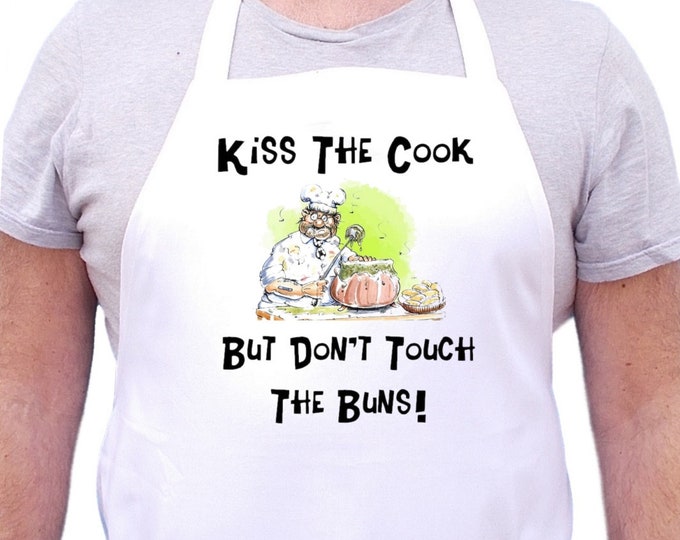Kiss The Cook Aprons - Funny Chef Aprons For Cooking & Grilling By ...