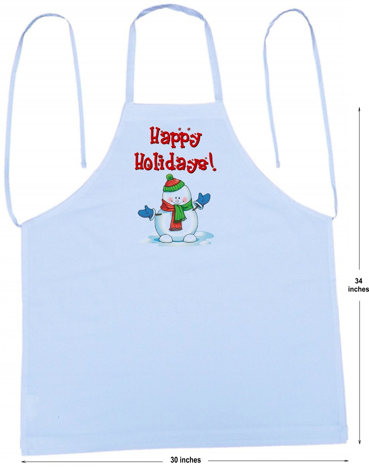 Christmas Aprons Happy Holidays White Cooking Apron Full Bib - Etsy
