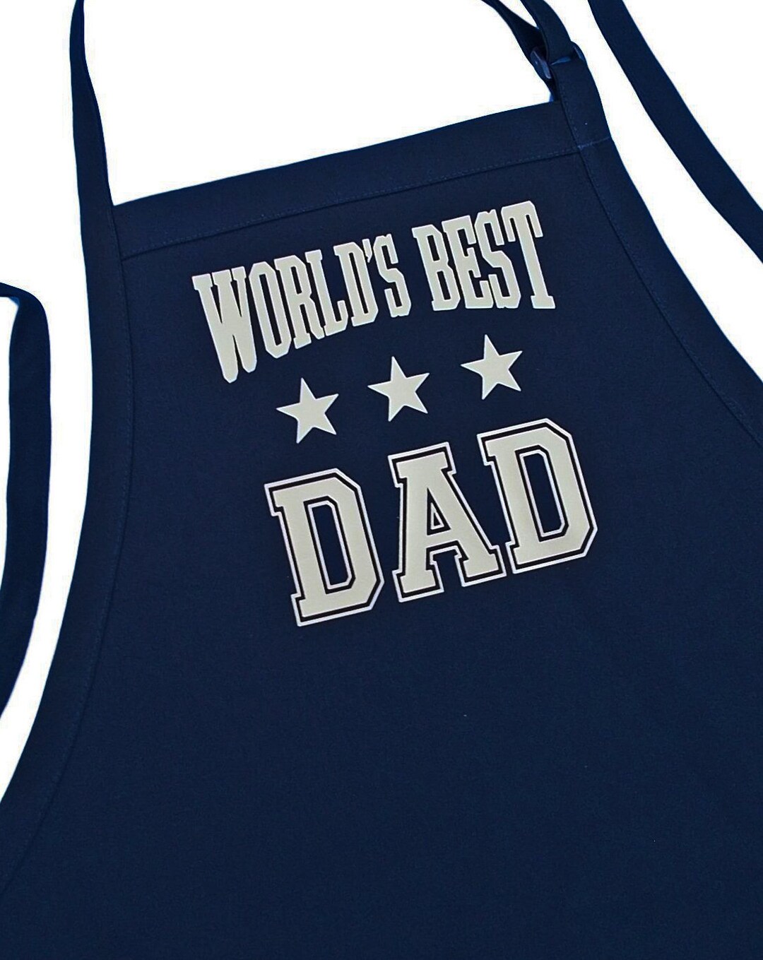 World's Best Dad Aprons for Men, Fully Adjustable With Pockets, Black ...