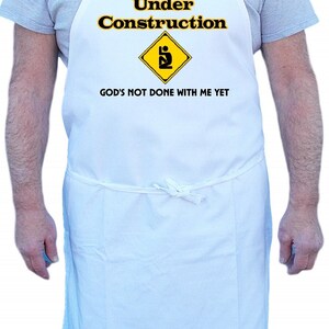 Religious Church Aprons Christian Under Construction Chef Apron - Etsy