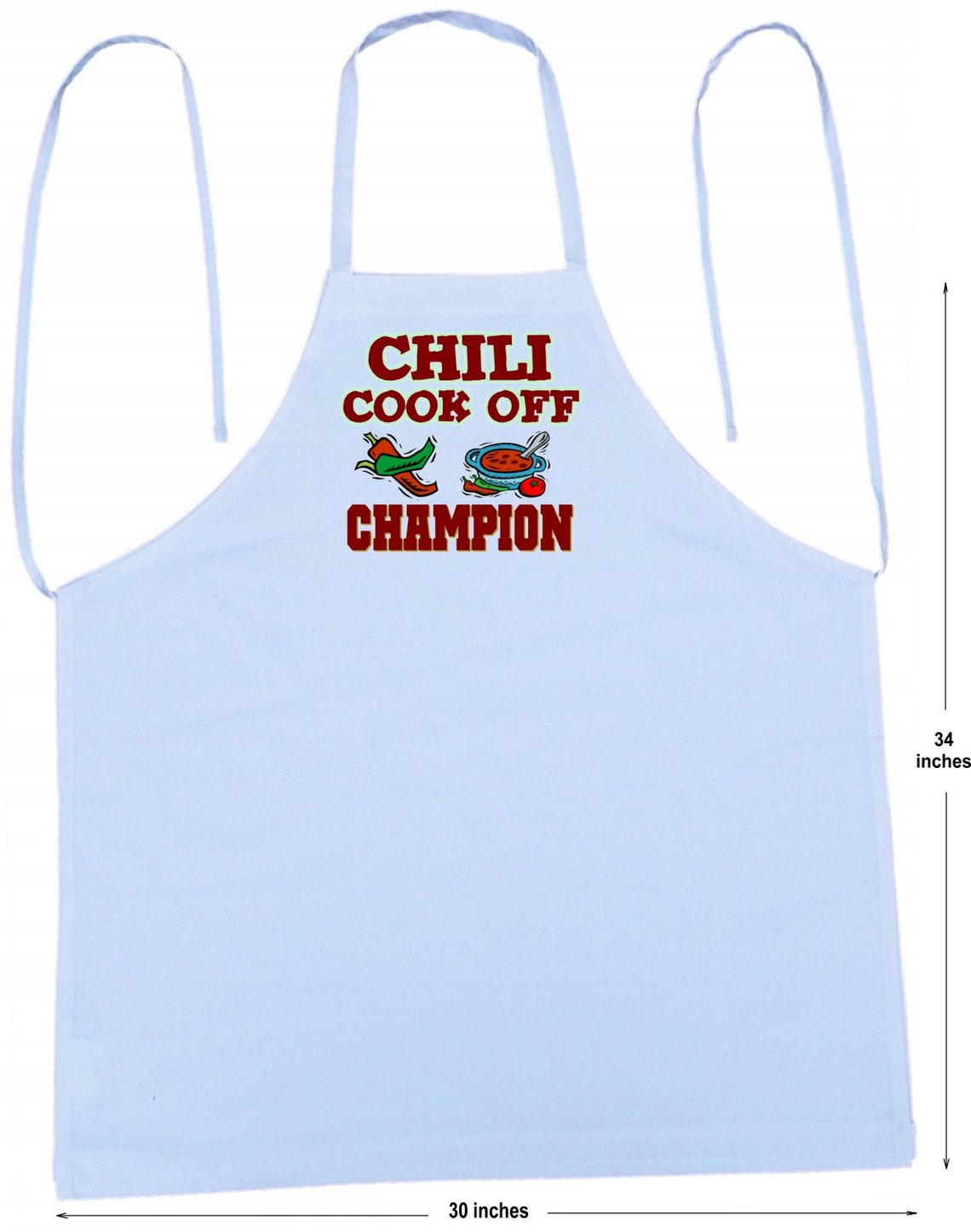 Chili Cook off Champion White Aprons for Competition Winners - Etsy