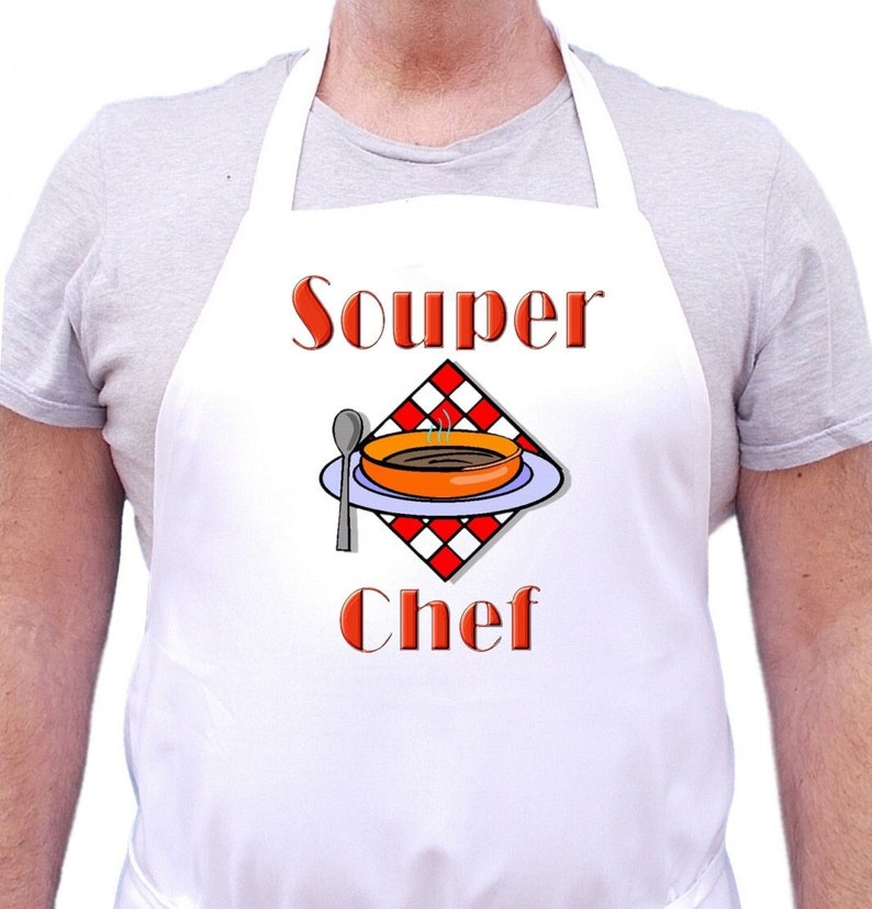 Funny Cooking Apron Souper Chef Aprons With Attitude White - Etsy