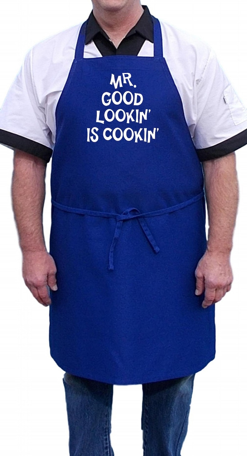 Mr. Good Lookin' is Cookin' Funny Aprons for Men | Etsy