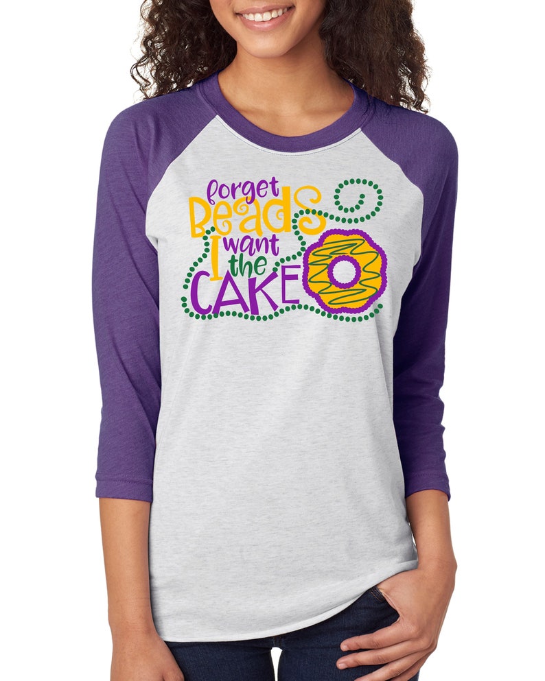 Mardi Gras Shirt Beads King Cake Shirt Raglan Shirt | Etsy