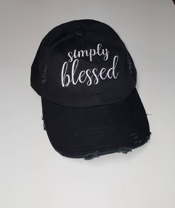 Simply Blessed Baseball Cap Embroidered Hat Monogrammed | Etsy