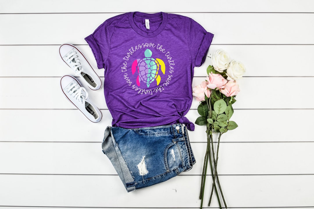 VSCO Girl - Save the Turtles - Graphic Tee - Tri-blend Shirt - Unisex ...