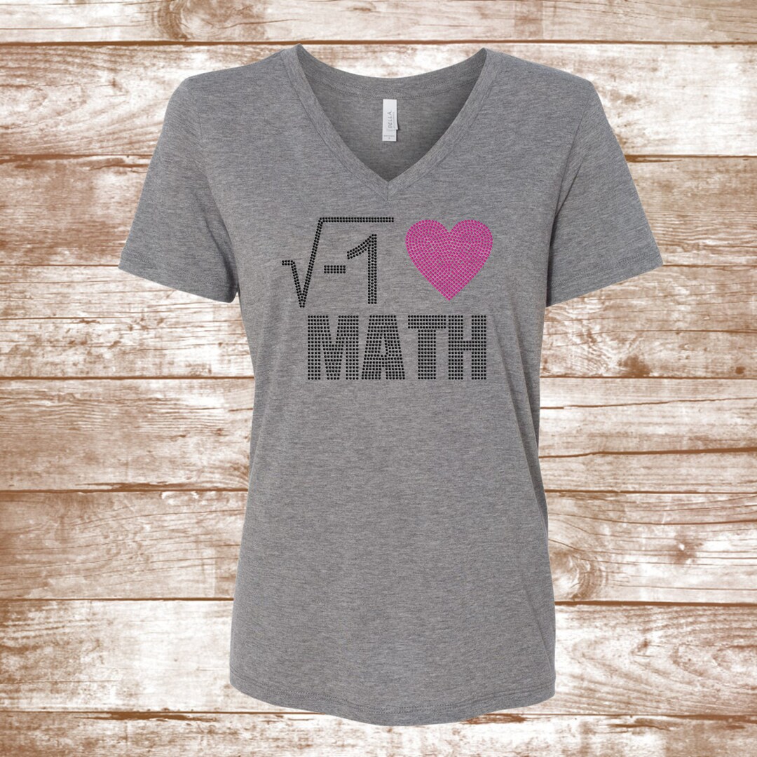 I Heart Math - Square Root - Irrational - Math Pun - Teacher Bling ...