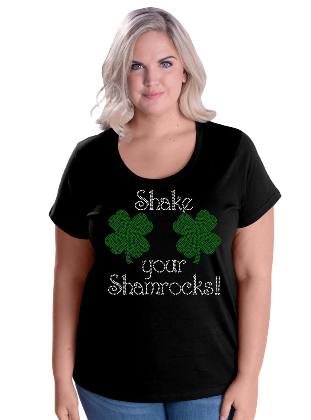 St. Patrick's Day Shake Your Shamrocks Shirt Shamrock Bling Shirt St ...