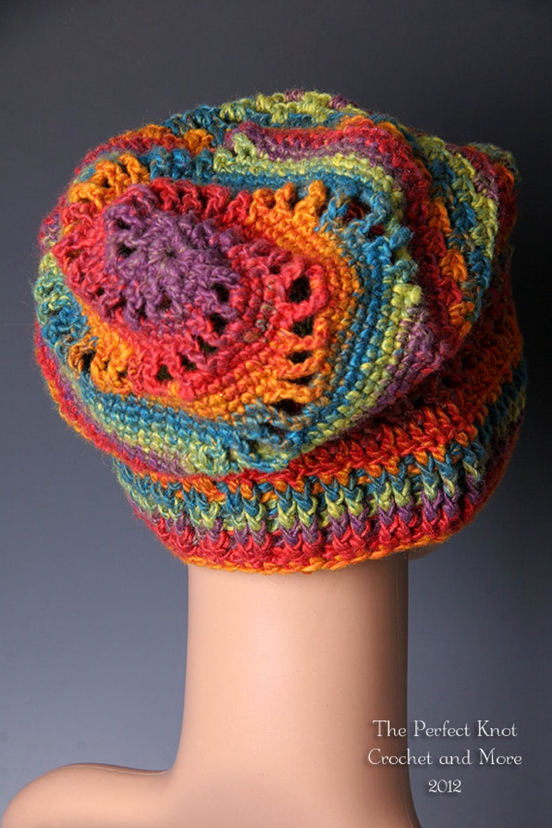 PDF Crochet Pattern File - Hurricane Spiral Slouchy Hat - Etsy