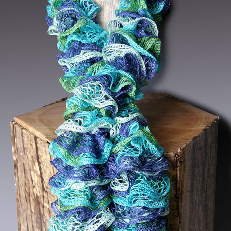 Knitted Ruffle Scarf Pattern - Etsy