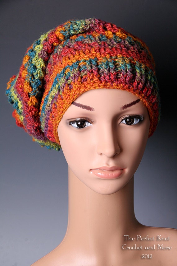 PDF Crochet Pattern File - Hurricane Spiral Slouchy Hat - Etsy