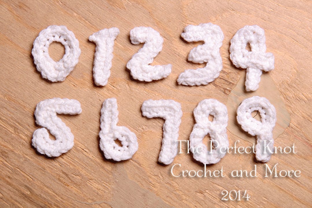 PDF Crochet Pattern - Numbers Appliques - Etsy