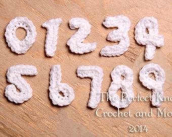 Crochet Numbers Pattern Small Applique Bunting Garland PDF File - Etsy