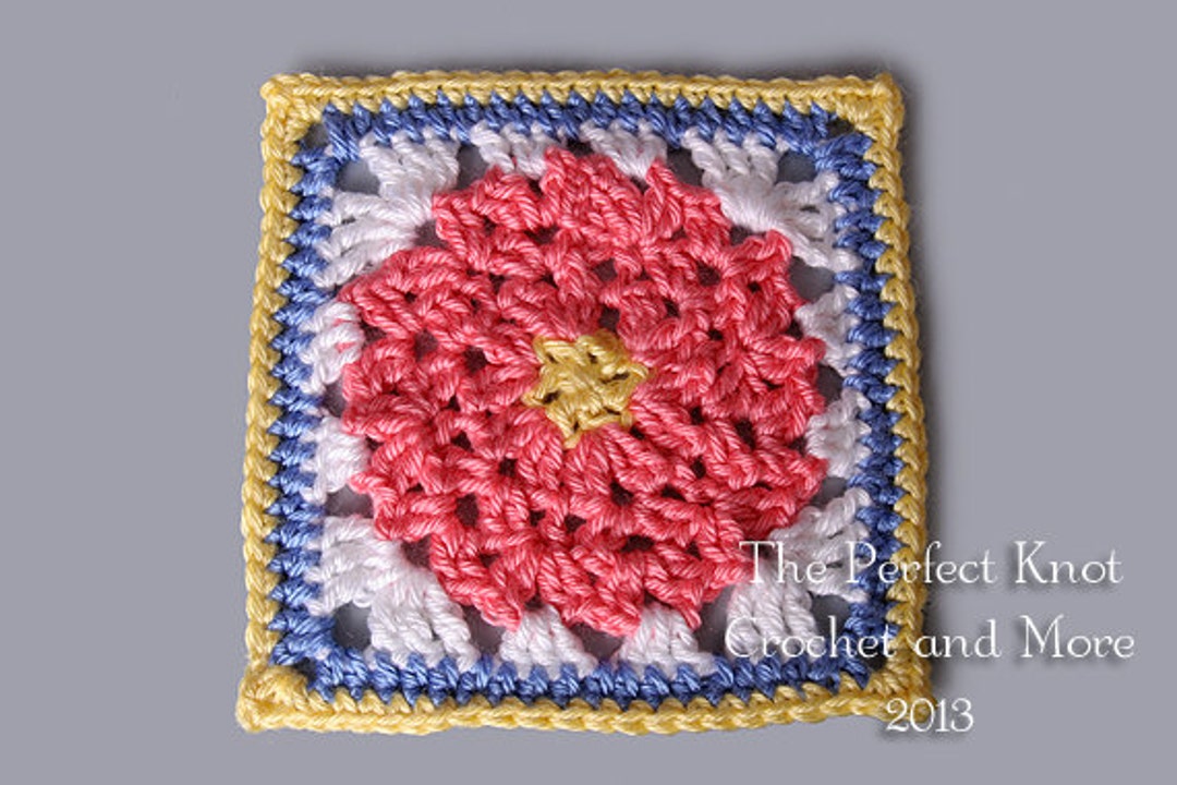 PDF Pattern File - Delicate Bouquet Crochet Block 6 Inches - Etsy