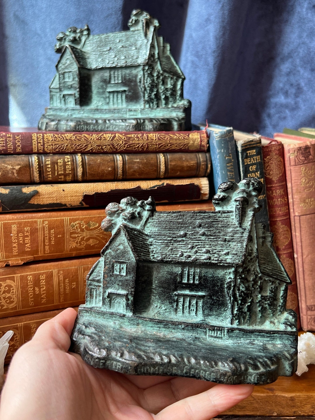 Witchy Manor House Cast Iron Bookends / George Washington - Etsy