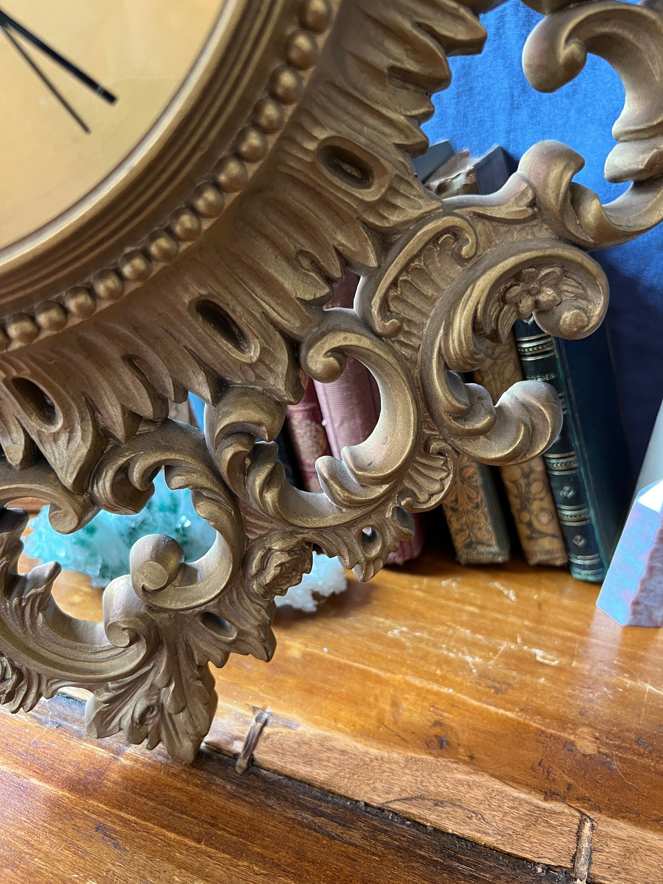 Gold Baroque Scrollwork Midcentury Burwood Wall Clock Works - Etsy