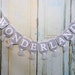 Wonderland Banner, Embossed Silver and White Banner With Tulle, Winter ...