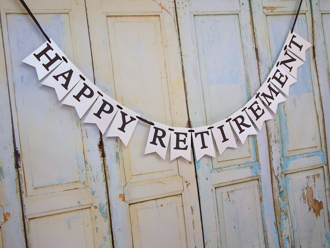 Custom Happy Retirement Banner: Personalized Party Decoration - Etsy