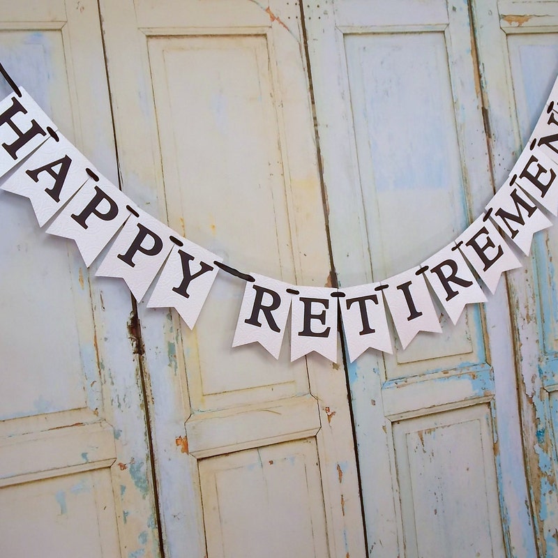 Retirement Banner - Etsy