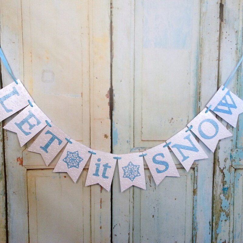 Let It Snow Banner - Etsy