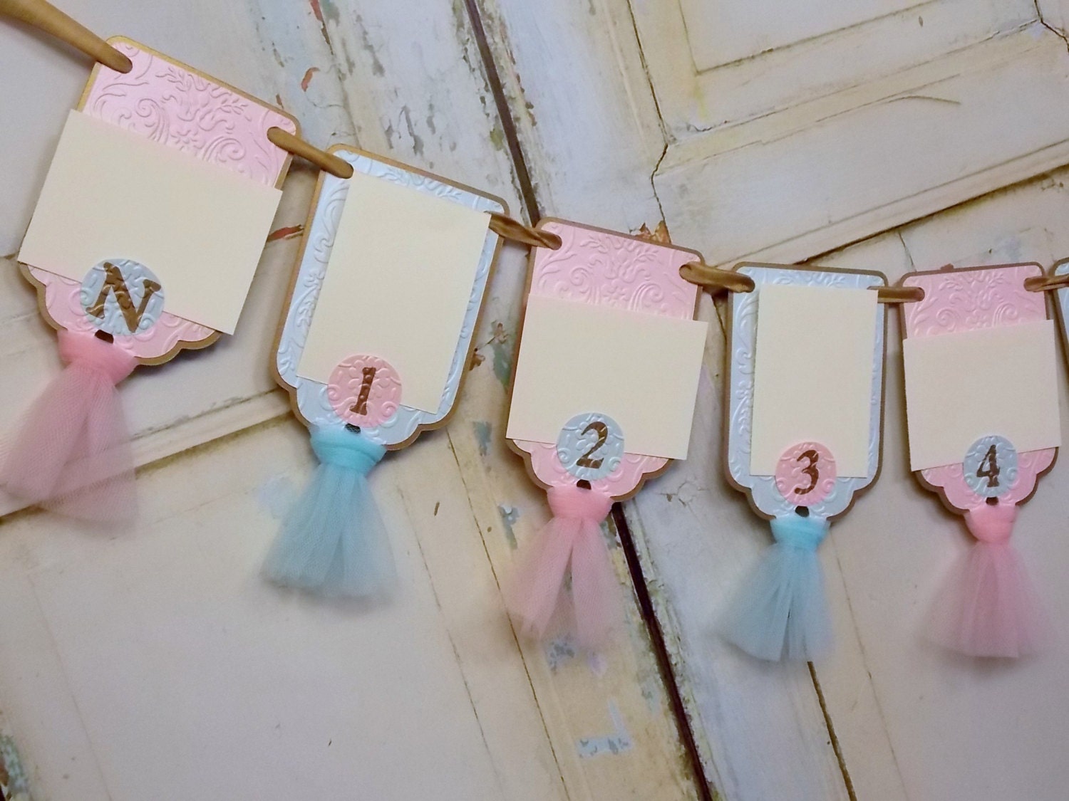 First Year Picture Banner Aqua Pink and Gold Banner with | Etsy