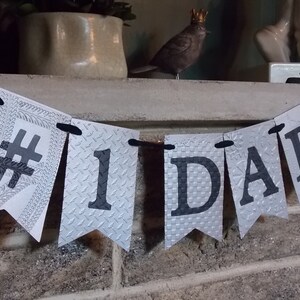 Number One Dad Banner, Father's Day Banner, # 1 Dad Banner, Embossed ...