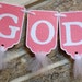 God Bless Banner in Pink and White Christening Decor Baptism - Etsy