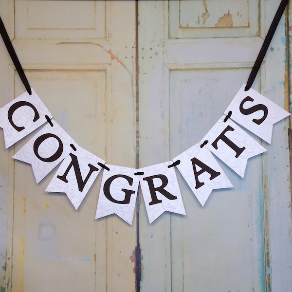 Congrats Banner - Etsy