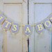 It's A Boy Banner Yellow and Gray Banner With Tulle Baby - Etsy