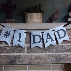 Number One Dad Banner, Father's Day Banner, # 1 Dad Banner, Embossed ...
