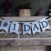 Number One Dad Banner, Father's Day Banner, 1 Dad Banner, Embossed ...