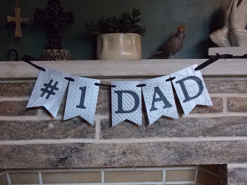 Number One Dad Banner Father's Day Banner 1 Dad | Etsy