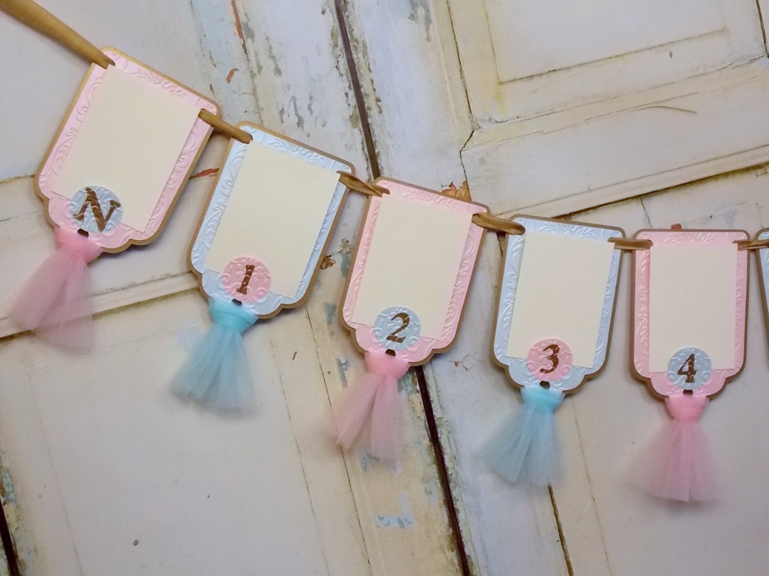 First Year Picture Banner Aqua Pink and Gold Banner with | Etsy