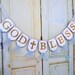 God Bless Banner White Blue and Gold Baptism Decoration - Etsy