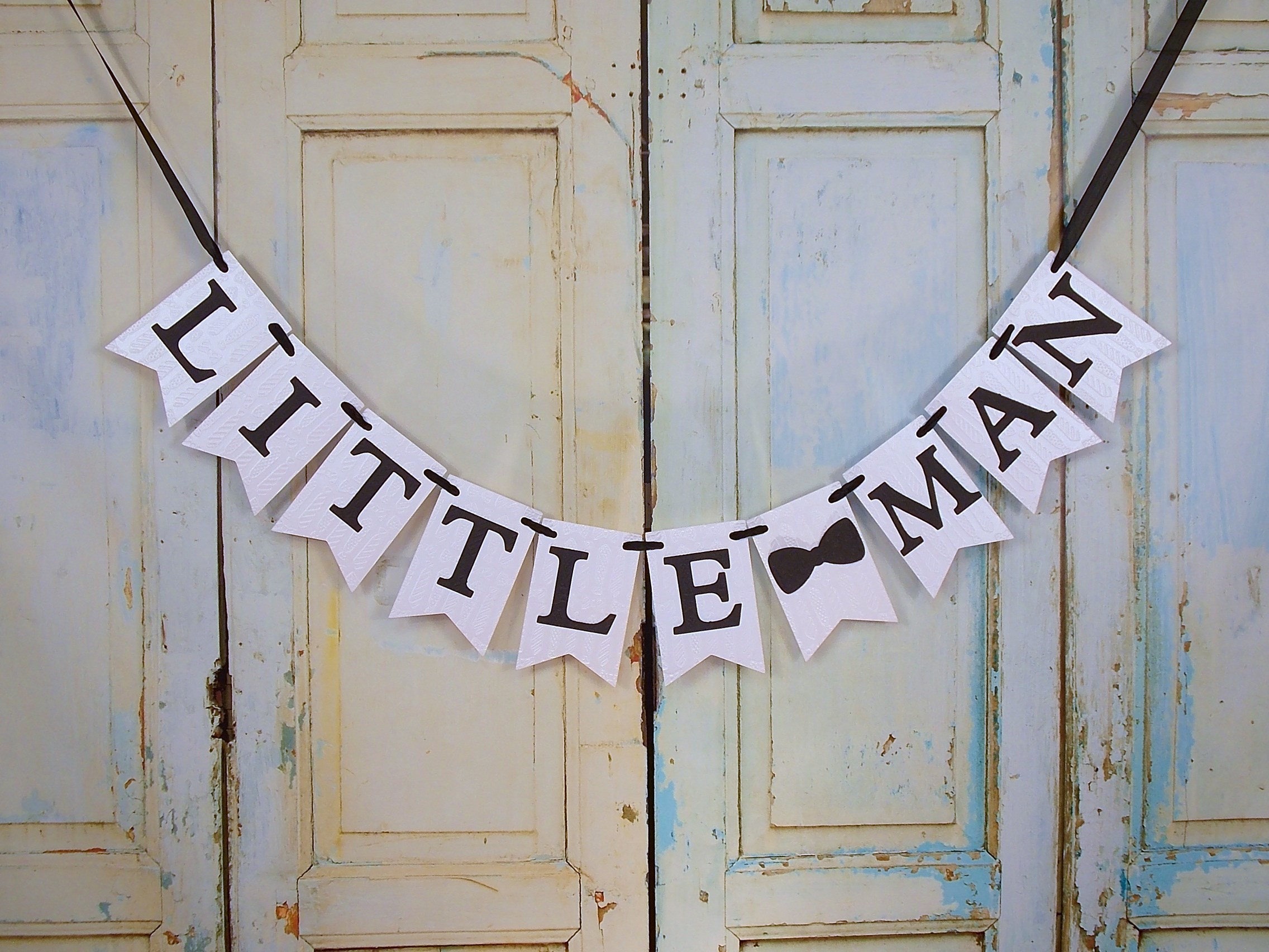 Little Man Banner With Bow Tie Little Man Shower Decoration - Etsy