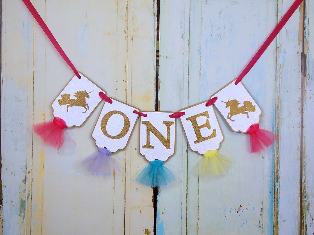 One Banner With Unicorns Unicorn Cake Smash Sign Unicorn - Etsy