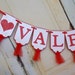 Valentine Banner With Hearts, Heart Embossed Red and White Banner With ...