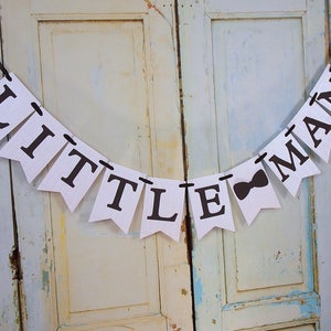 Little Man Banner With Bow Tie, Little Man Shower Decoration, Bow Tie ...