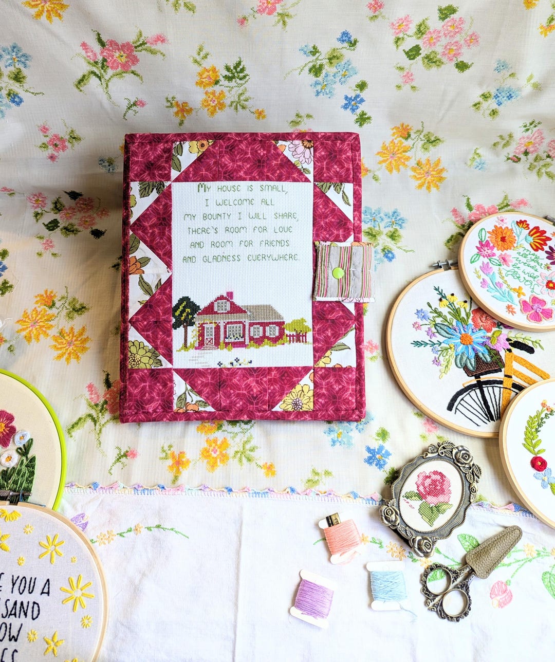 Home Vintage Embroidery, Project Keeper, Cross Stitch Keeper ...