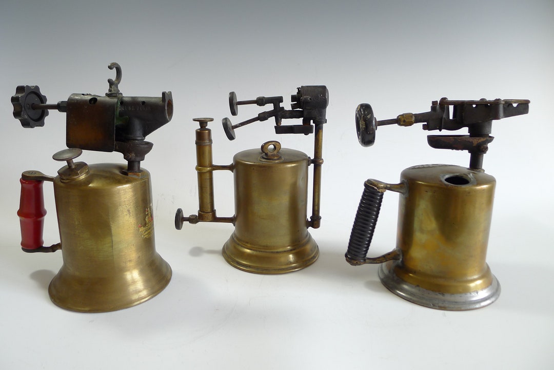 Antique Brass and Wood Blow Torches - Etsy