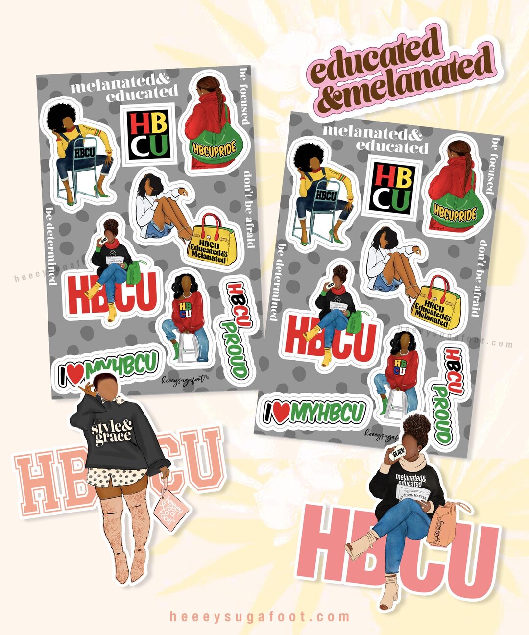 HBCU & SORORITY School Daze Sticker SETS - Etsy