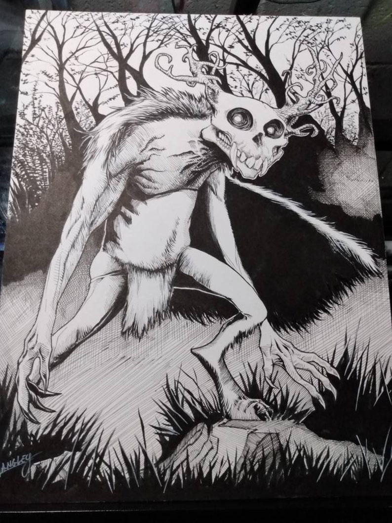 The Skinwalker Original 9x12 Sketch - Etsy