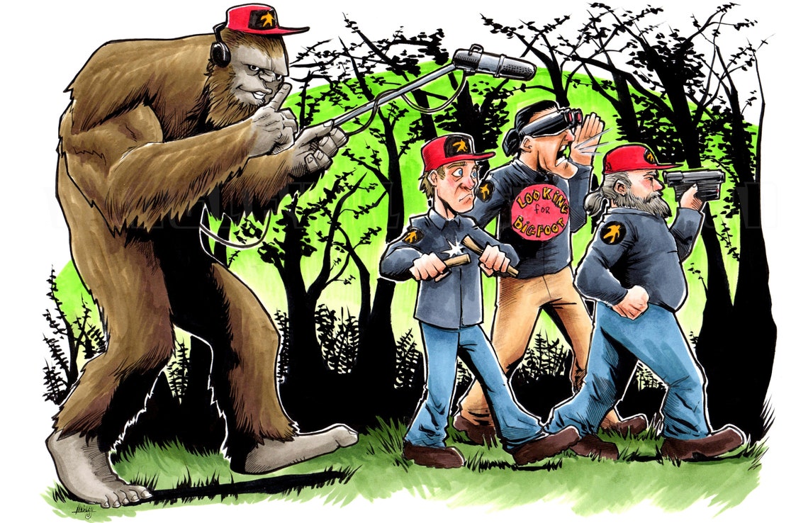 Finding Bigfoot Art Signed 11x17 Poster Print - Etsy