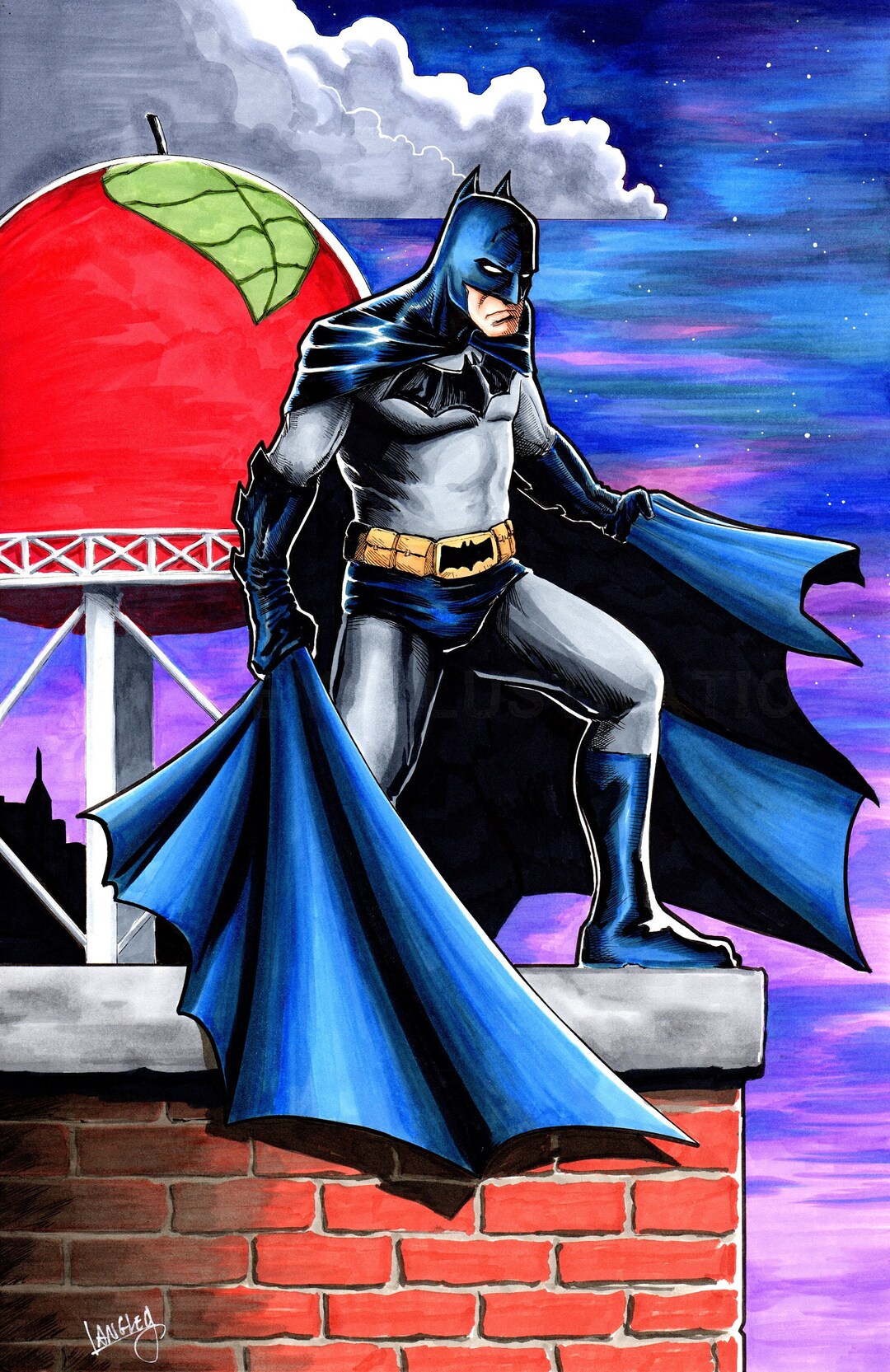 Batman Jackson Ohio Apple Tower 11x17" SIGNIERTES Poster Druck DC ...