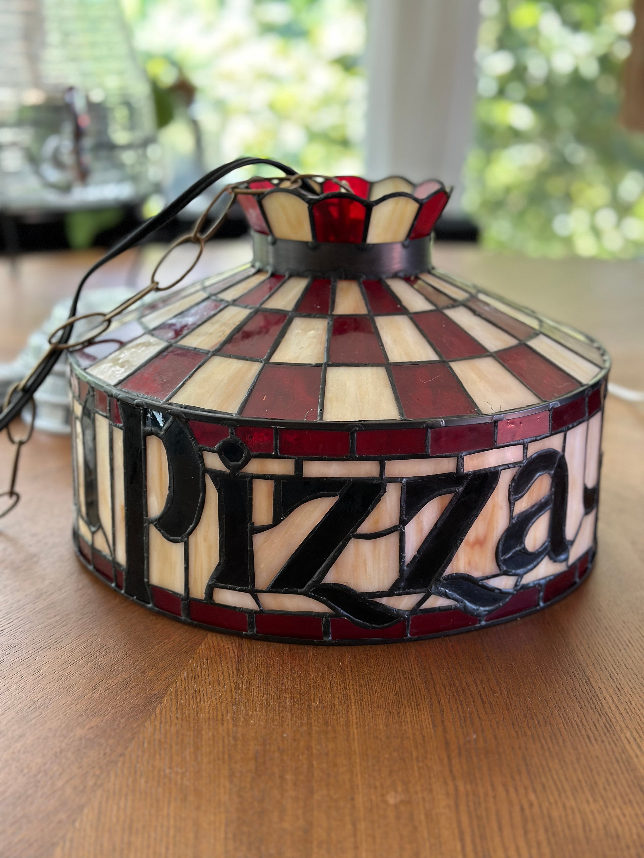 Mini 12" *plug-in* Pizza Hut Tiffany Style Ceiling Lamp FREE SHIPPING ...