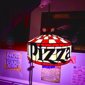 Mini 12" *plug-in* Pizza Hut Tiffany Style Ceiling Lamp - Etsy
