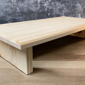 18 CIDS Monitor Stand Pine 3/4 Inch Unfinished 18 X 12 X 4.75 TV Wood ...